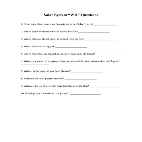 Solar system wh_questions | DOC