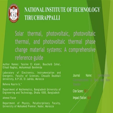 Solar thermal, photovoltaic, photovoltaic thermal, and photovoltaic ...
