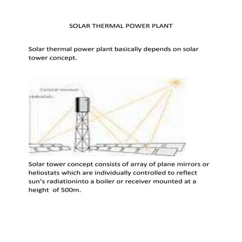 Solar thermal power plant | DOCX