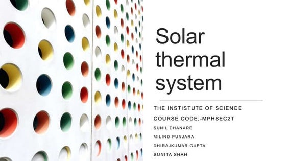 Solar Thermal Energy | PDF | Geography | Science
