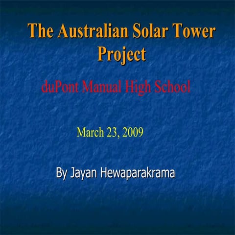 Solar Tower | PPT