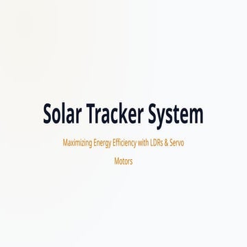 Dual Axis Solar Tracker System Using Arduino | PPTX