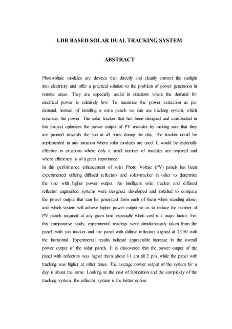 Seminar on AUTOMATIC SOLAR TRACKING SYSTEM | PPTX
