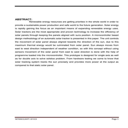 Solartracking system | PDF