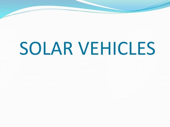Solar Car Presentation | PPTX