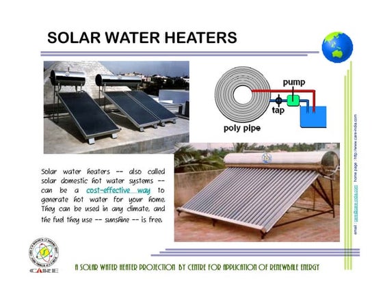 Solar water heater | PPTX | Home Appliances | Home & Garden