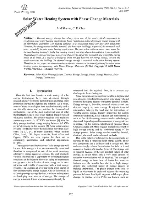 Phase Change Material (PCM) - Seminar.pptx | Physics | Science