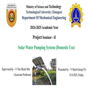 Solar water pumping system mechanical engineering.pptx