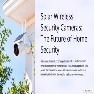 Solar Wireless Security Cameras - Sun-In-One | PPTX