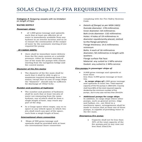 SOLAS - Chapter II-2 - Construction - Fire protection, fire detection ...