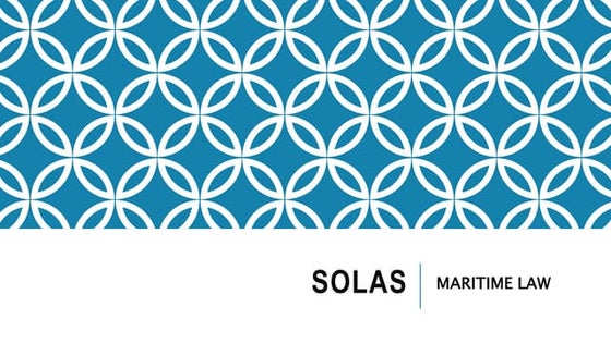 SOLAS - Chapter II-2 - Construction - Fire protection, fire detection ...