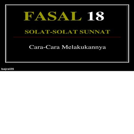 Solat solat sunat cara-cara melakukan | PDF