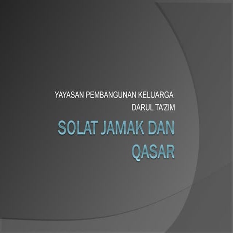 Solat jamak dan qasar | PPT
