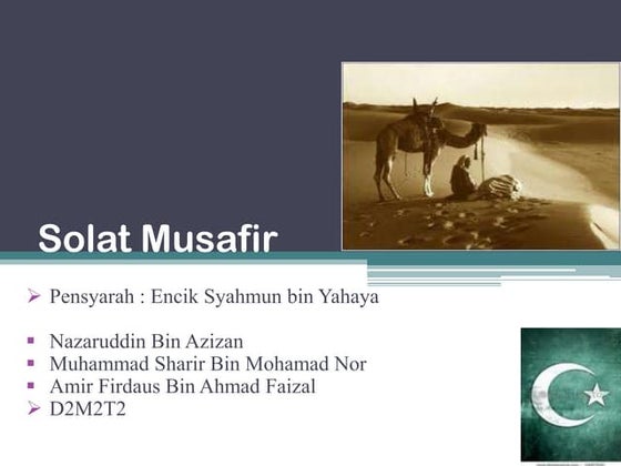 Pel. 15 solat qasar dan jama' | PPT