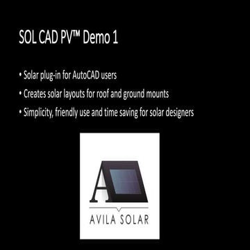 SOL CAD PV™ SOFTWARE | PPTX