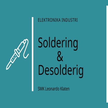 Soldering Training PPT | PPTX
