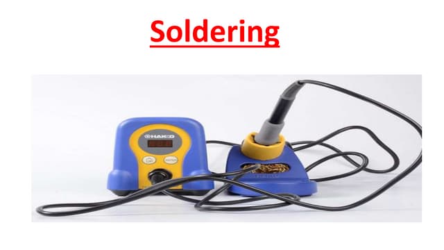 Basic Soldering Techniques | PPT