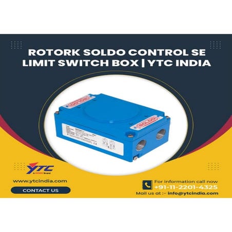 ROTORK SOLDO CONTROL SE LIMIT SWITCH BOX | YTC INDIA | PDF
