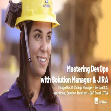 Solution Manager Education Summit LAC 2019 - Mastering DevOps with Solution Manager & JIRA | PPT