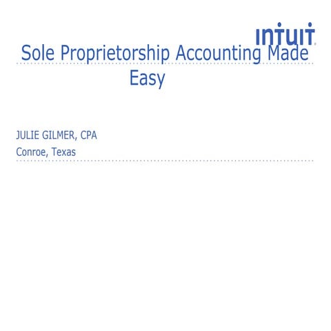 Sole Proprietor and Accounting | PPT
