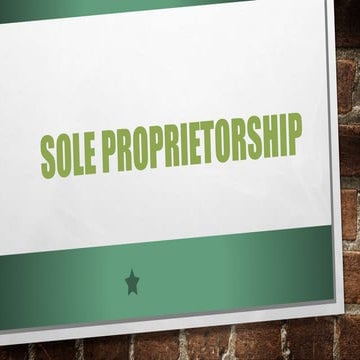 Sole proprietorship | PPTX