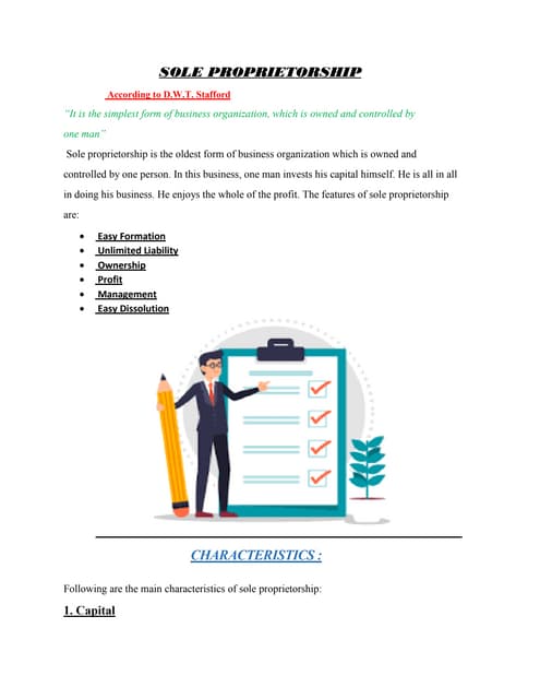 Sole proprietorship | PPT