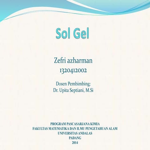 Sol gel zefri | PPTX