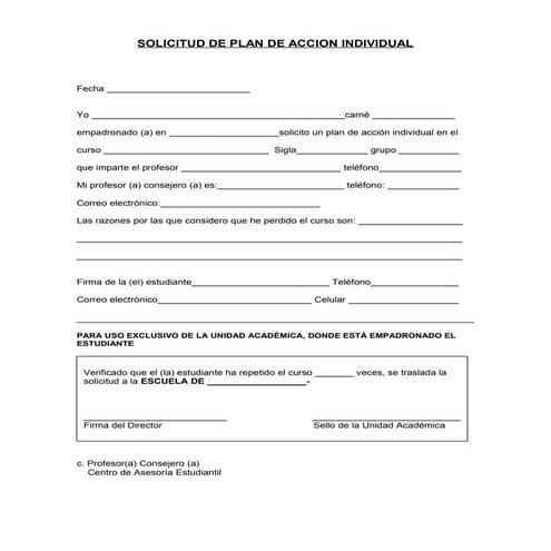 Solicitud pai machote | DOC