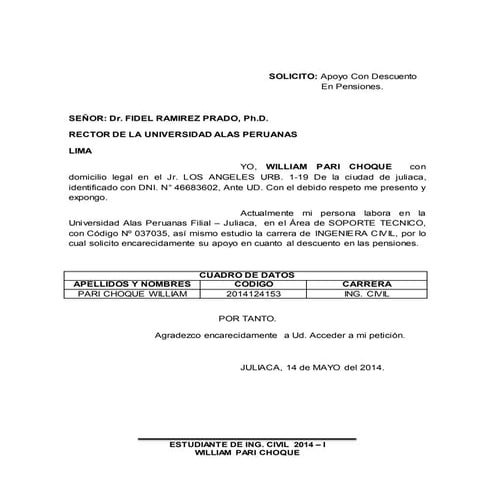 modelos de solicitudes | PDF