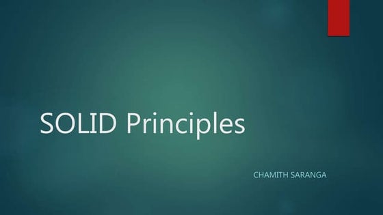 #4 | Object Oriented Programming's SOLID Principles | Sameer Siddiqui ...