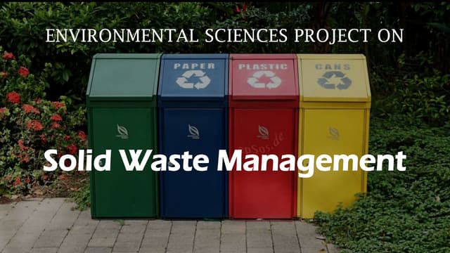 Solid waste management | PPTX