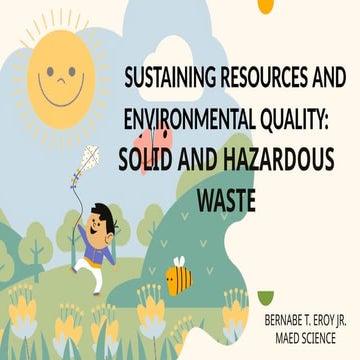 Solid And Hazardous Waste Disposal and Management | PPTX