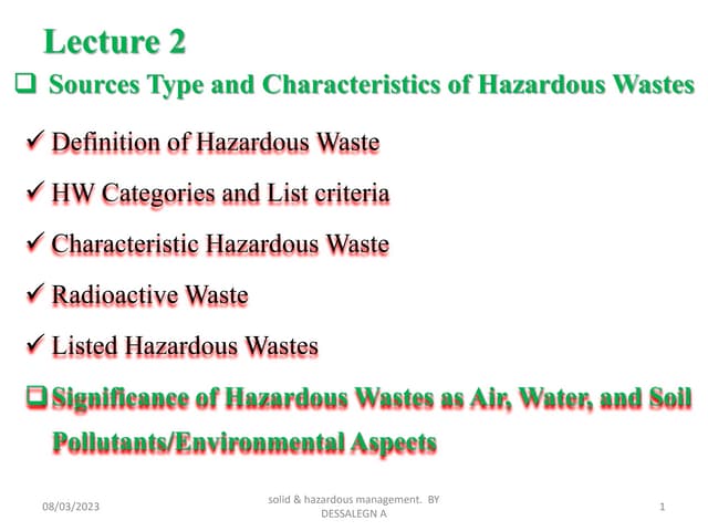What is Hazardous Waste? | PDF