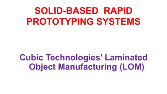 Laminated object manufacturing | PPT