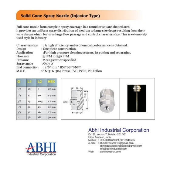 High pressure nozzles psr type | PDF