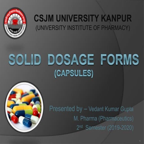 Solid dosages forms ( capsules) | PPT