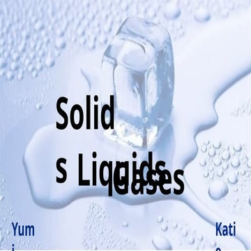 Solid, liquid and gas behavior as state of matters for students grade 7 ...