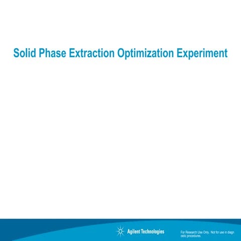 Solid Phase Extraction Optimization Experiment.pptx