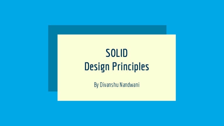 Solid Principles