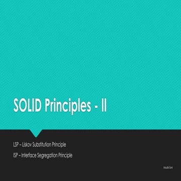 SOLID Principles Part 2 | PPTX