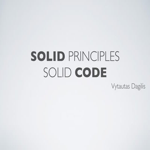 Solid principles | PPT