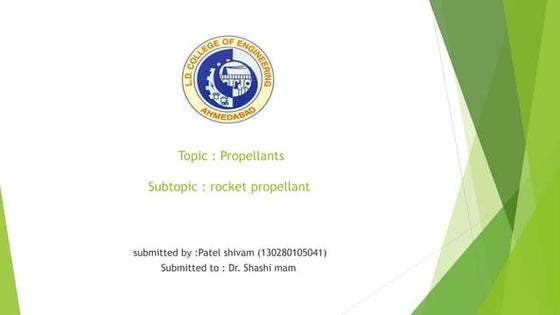 Rocket propulsion introduction | PPTX | Chemistry | Science