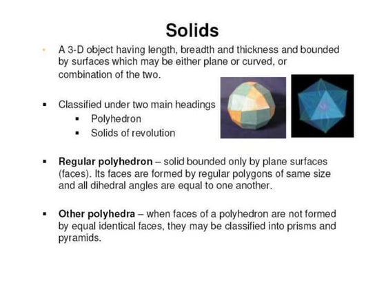 Projection of solids - ENGINEERING DRAWING/GRAPHICS | PPT | Geography ...