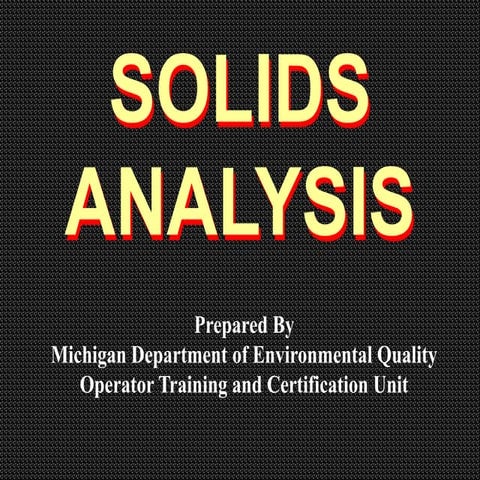 Estimation of total solids, total suspended solids and total dissolved ...