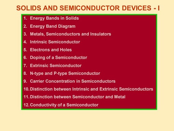 Semiconductor Devices Class 12 Part-1 | PPT
