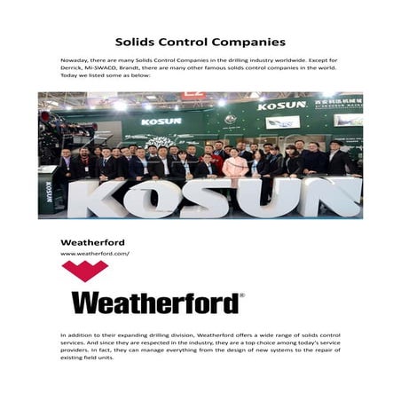 Solids control companies | PDF