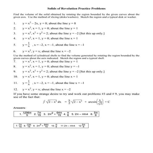 Solids of revolution | PDF