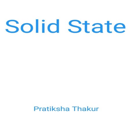 Solid State | PDF