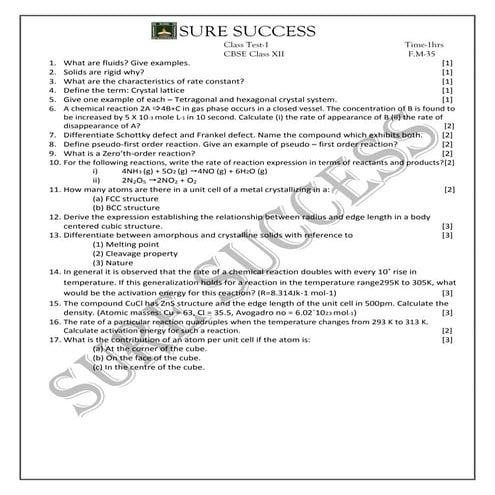 Solid state & chemical kinetics | PDF