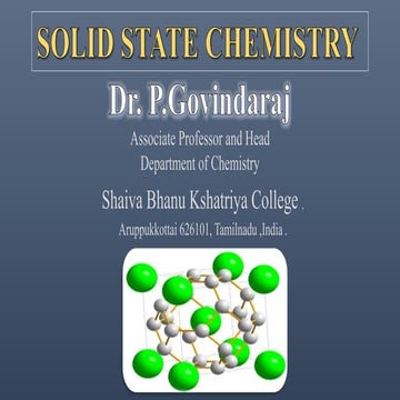 Solid state chemistry-PPT | PDF